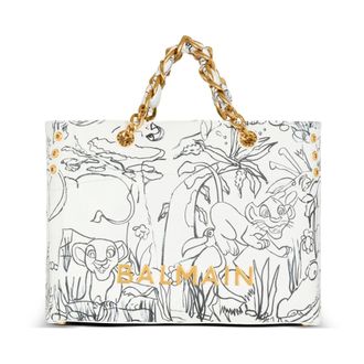 Balmain Femme, Sacs, Blanc, Taille: ONE Size Disney x : The Lion King - 1945 Tote Bag Soft Printed Precocious Child