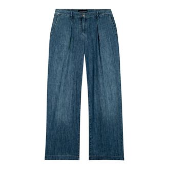 Luisa Cerano Wideleg Bleach Wash Denim Hose - - Jeans - Damen - Blau - M
