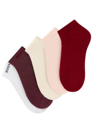 HUGO BOSS Sneakersocken BOSS 5P AS Logo CC W, Damen, Gr. 35-38, open miscellaneous 961, Baumwollmischung, Socken Sneakersocken, mit BOSS-Logoschriftzug