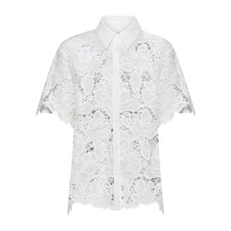Silvian Heach Camicia con lavorazione ornamentale e maniche corte - - Blouses & Shirts - Damen - Wei&szlig; - XS