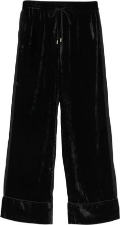 Liu Jo Lange Samthose - - Trousers - Damen - Schwarzk - S