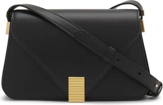 Lanvin Femme, Sacs, Noir, Taille: ONE Size Sac bandouli&egrave;re en cuir noir