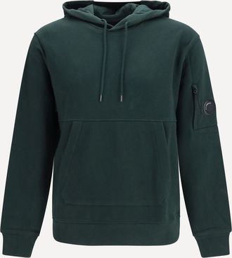 C.P. Company C. P. COMPANY Diagonal-weave cotton fleece Hooded Sweatshirt Male L