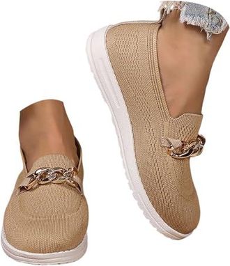 Generic Loafer Chaussures de loisirs pour femme - Couleur unie - En maille - Respirantes - L&eacute;g&egrave;res - Confortables - Chaussures de trekking - Chaussures de s&eacute;c
