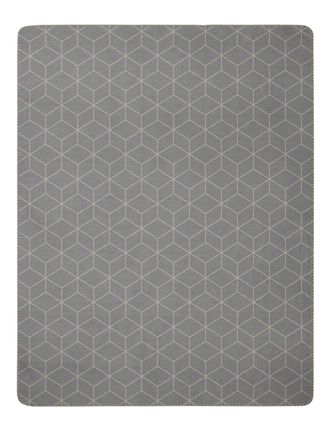 Villeroy & Boch Wohndecke Carré Stone I Flauschige Kuscheldecke aus Baumwollmischgewebe I hellgraue Sofa-Decke in 150x200 cm I Made in Germany I nachhaltig produziert