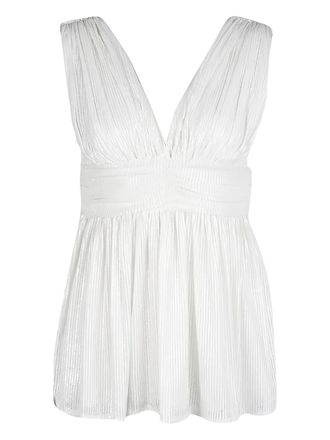 Paul & Joe haut plissé à sequins - Blanc