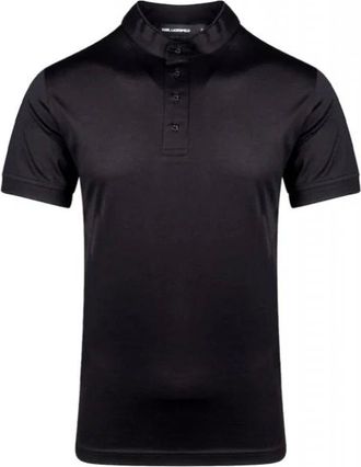 Karl Lagerfeld Homme, Tops, Noir, Taille: XL Logo Polo
