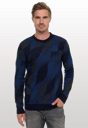 Rusty Neal Strickpullover im angesagten Wellen-Design
