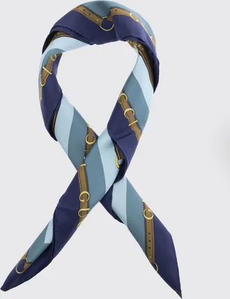Gucci Foulard carr&eacute; en twill de soie avec imprim&eacute; graphique et ourlet droit