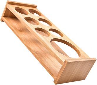 Valiclud Shot Gl&auml;ser St&auml;nder Whisky Glas Halter Organizer f&uuml;r Zuhause Bar K&uuml;che Party Whisky Gl&auml;ser Aufbewahrung Regal aus Holz 7 Loch