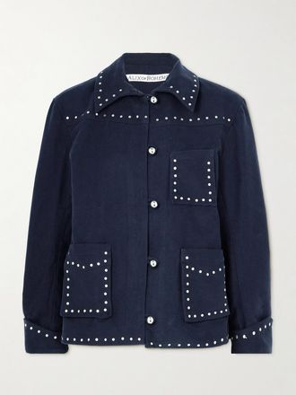 Alix of Bohemia Jude Jacke Aus Baumwoll-twill Mit Nieten - Blau