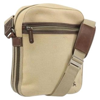 Burberry Sac &agrave; bandouli&egrave;re vintage en toile Pre-owned - Femme - Pre-owned - Beige - Taille: ONE Size
