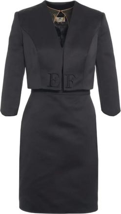 Elisabetta Franchi Femme, Robes, Noir, Taille: 38 FR Duchesse Dress