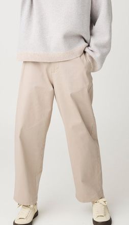 Knowledge Cotton Apparel Damen vegan Hose Bloom Barrel Pique Hellgrau