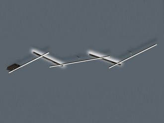 Trio Leuchten Led Deckenschiene indira Schwarz schwenkbar, Breite bis 245cm