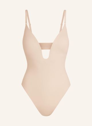 Spanx Shape-Body Spanxshape Suit Your Fancy Plunge Low Back Thong Bodysuit beige