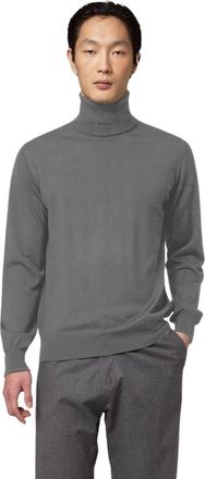Alpha Studio Homme, Pulls, Gris, Taille: XL Pull col roul&eacute; en laine m&eacute;rinos