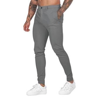 Generic Pantalon chino skinny extensible pour homme - Coupe ajust&eacute;e - Devant plat - Pantalon habill&eacute; fusel&eacute; confortable - Pantalon d&eacute;contract&eacute; - Pantalon form