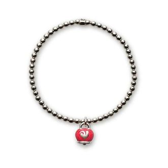 CHANTECLER Silbernes Glockenarmband mit rotem Emaille - - Accessories - Damen - Grau - M