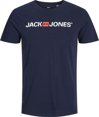 Jack & Jones Herren Jjecorp Logo Tee Crew Neck Noos T Shirt, Blau (Navy Blazer Detail: Slim Fit), XXL