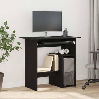 vidaXL Bureau ch&ecirc;ne noir 80x45x74 cm bois ding&eacute;nierie - Vidaxl