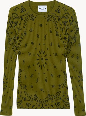 Kujten Pull cachemire c&ocirc;tes plates - Pull Bibi Bandana