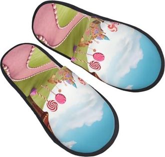Generic Pantoufles En Coton Pays Des Bonbons Doux Slippers Confortable Chaussons Maison Pour Hôtels Voyage La Maison M
