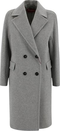 Max Mara Femme, Manteaux, Gris, Taille: 36 FR Manteau midi &agrave; double boutonnage avec ceinture