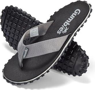 Gumbies Duckbill Tongs unisexes avec sangles en plastique recyclé et semelle en caoutchouc recyclé - Confort garanti, noir/gris, 42 2/3 EU