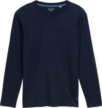 Tom Tailor Herren 1048113 Longsleeve T-Shirt, 10668 - Sky Captain Blue, XS EU