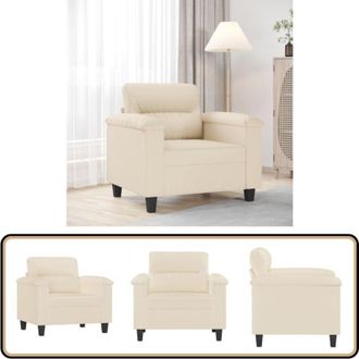 vidaXL Chaise de canapé beige 60 cm tissu microfibre - Fauteuil - Chaise De Canapé - Canapé Simple - Canapé Beige - Microfibre