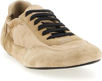 Prada Womens Beige Polyamide Athletic Sneakers