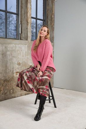 Mona Lisa Strickpullover Gro&szlig;e Gr&ouml;&szlig;en aus weicher, hochwertiger Merino-Mischung