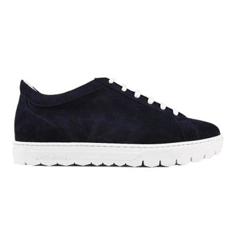 Kiton Sneakers Regular Solid 100% Handmade - - Shoes - Herren - Blau - 40 EU