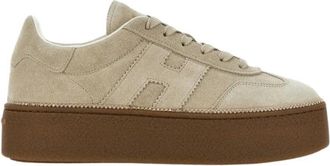 Hogan Femme, Chaussures, Beige, Taille: 36 1/2 EU Interactive3 Baskets