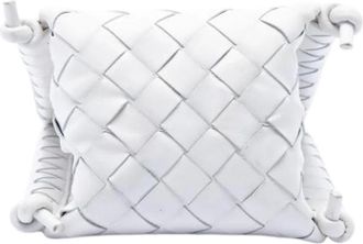 Bottega Veneta Sac bandouli&egrave;re en nappa tress&eacute; Pre-owned - Femme - Pre-owned - Blanc - Taille: ONE Size