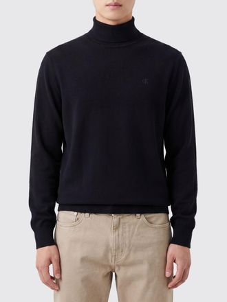 Calvin Klein Langarm-Rollkragenpullover aus reiner Schurwolle