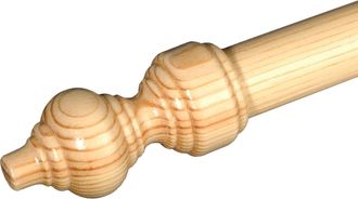 Liedeco Endstück für Gardinenstangen Thüringen, ø 28 mm, 2 STK Kiefer