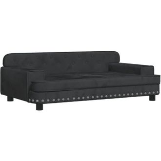 vidaXL Kindersofa Schwarz 90x53x30 cm Samt - Vidaxl