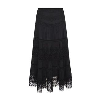 Charo Ruiz Ibiza Femme, Jupes, Noir, Taille: 38 FR Serza Long Skirt