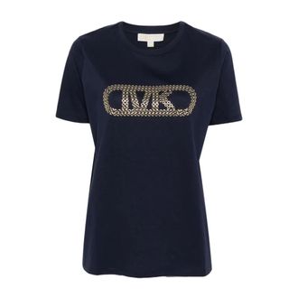 Michael Kors Midnight Blue Grommet Empire Classic T-Shirt - - Tops - Damen - Blau - S
