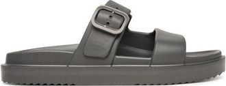 Tommy Hilfiger Pantoletten Double Strap FW0FW09114 Grau