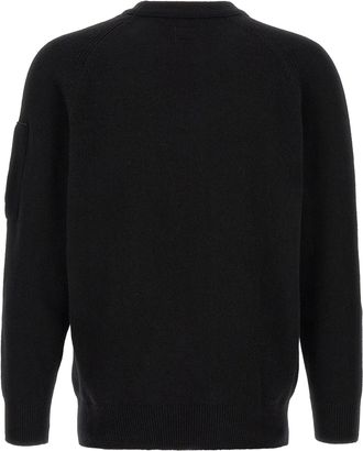 C.P. Company Recycled Lambswool with Lens Pocket Sweater - Black