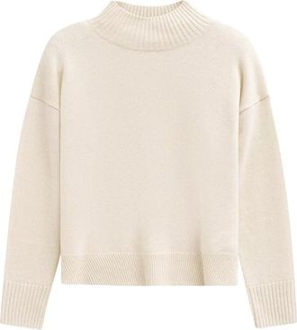 Bugatti Femme, Pulls, Beige, Taille: 40 FR Pull en Cachemire avec Fentes Latérales