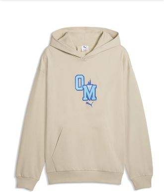 Puma Hoodie d&eacute;contract&eacute; ftblCulture Olympique de Marseille Homme, Accessoires, Beige, XXL
