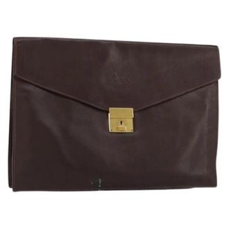 Celine Pre-owned Vintage Leder Clutch - - Pre-owned - Damen - Braun - ONE SIZE