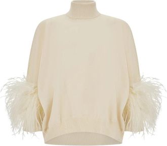 Alberta Ferretti Maglione in lana crema - - Knitwear - Damen - Beige - M