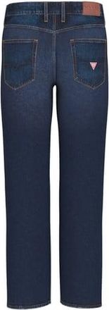 Guess jean coupe droite en coton m&eacute;lang&eacute;