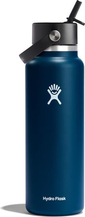 Hydro Flask Weithals-Trinkflasche, Flex-Trinkhalmkappe, Blau (Indigo), 1,2 l