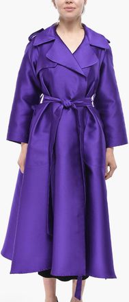 Super Blond Wickel-Trench LANVIN aus Satin in Seidenmischung Super Blond